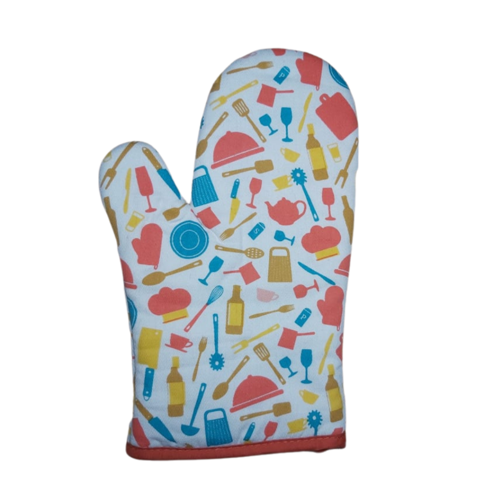 Kitchen Pattern Oven Mitten - Melon Mart